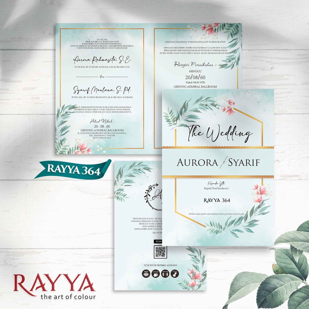 Jual BEST SELLER Kertas Blangko Undangan Nikah RAYYA 364 Design Menarik ...