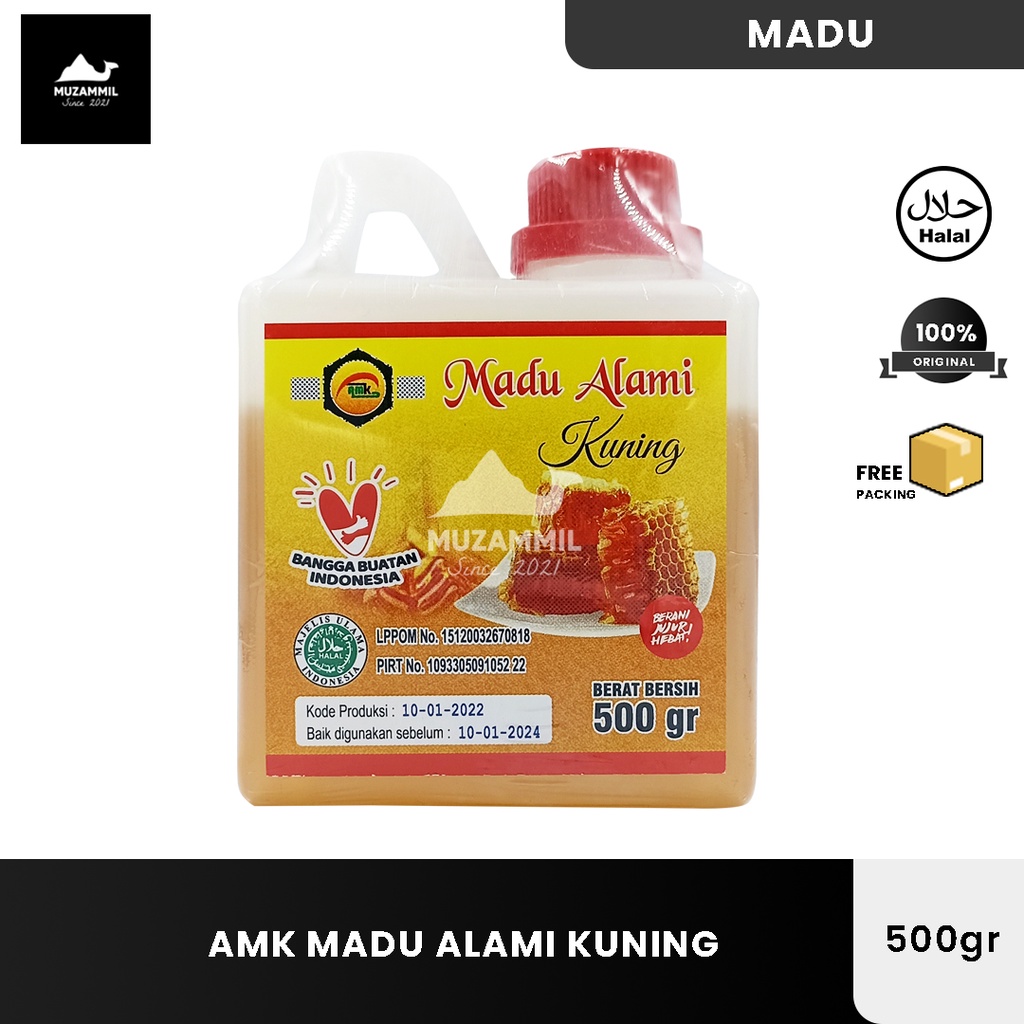Jual Madu Kuning AMK Alami 500gr 100% Madu Murni Lokal | Shopee Indonesia