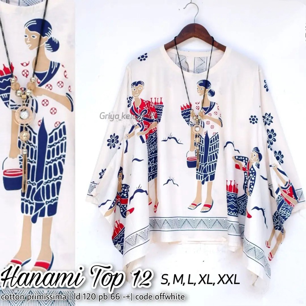 Jual Blouse batik wanita motif Mbok Jamu Gendong terbaru korean style ...