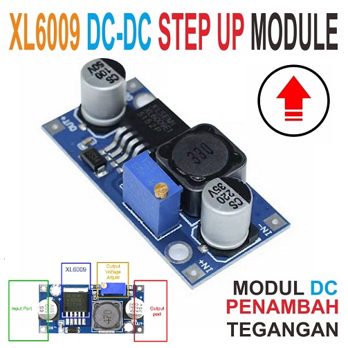 Jual Kit XL6009 Adjustable DC-DC Step Up Module IN: 3.5-18V Out: 4-24V ...