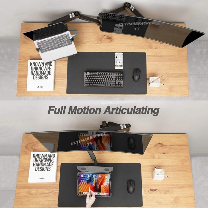 Jual Bracket laptop monitor arm gas spring full motion desk mount clamp ...