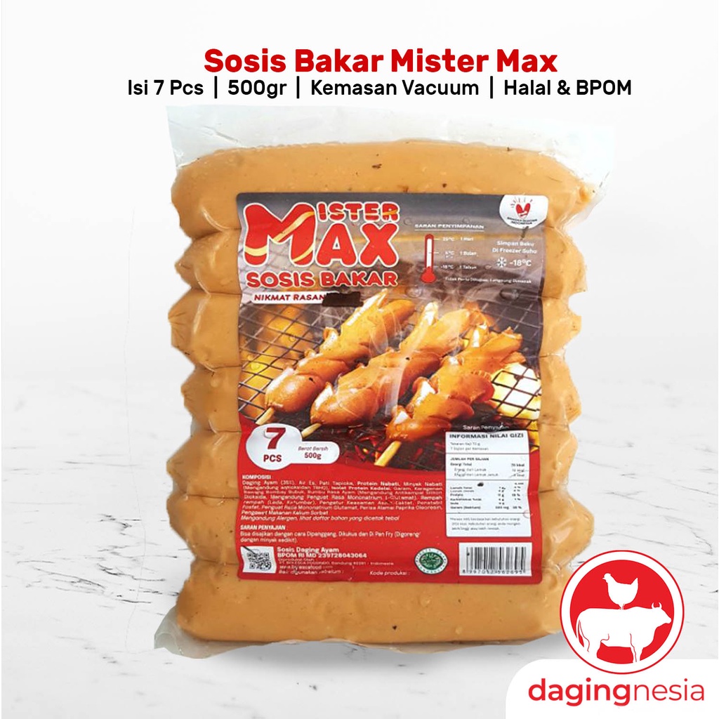 Jual Sosis Bakar Mister Max - Isi 7 Pcs | Shopee Indonesia