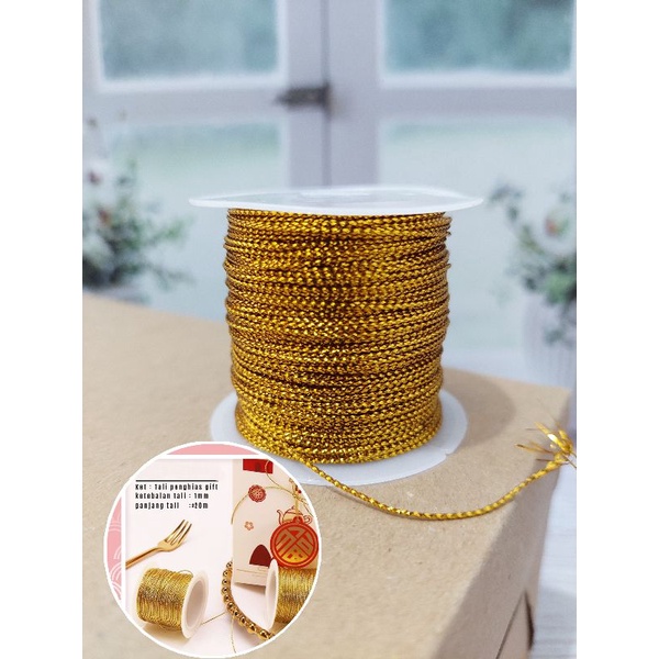 Jual tali hangtag tali emas tali ikat kado gold string tali souvenir ...