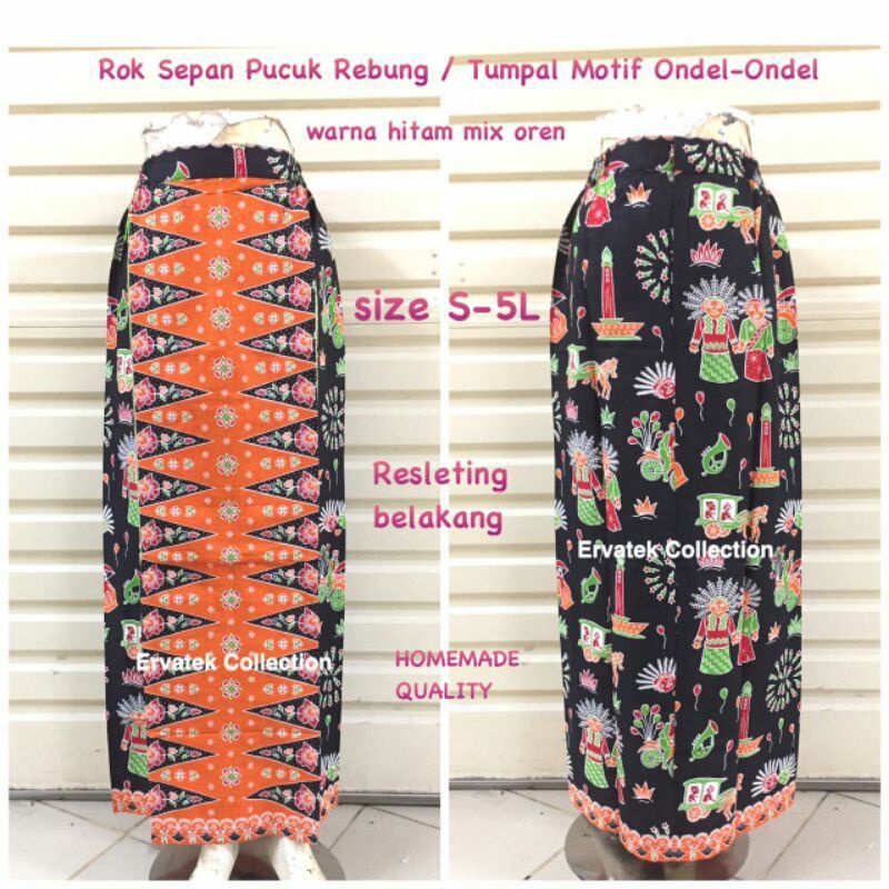 Jual Rok tumpal pucuk rebung/rok ondel-ondel/rok betawi | Shopee Indonesia