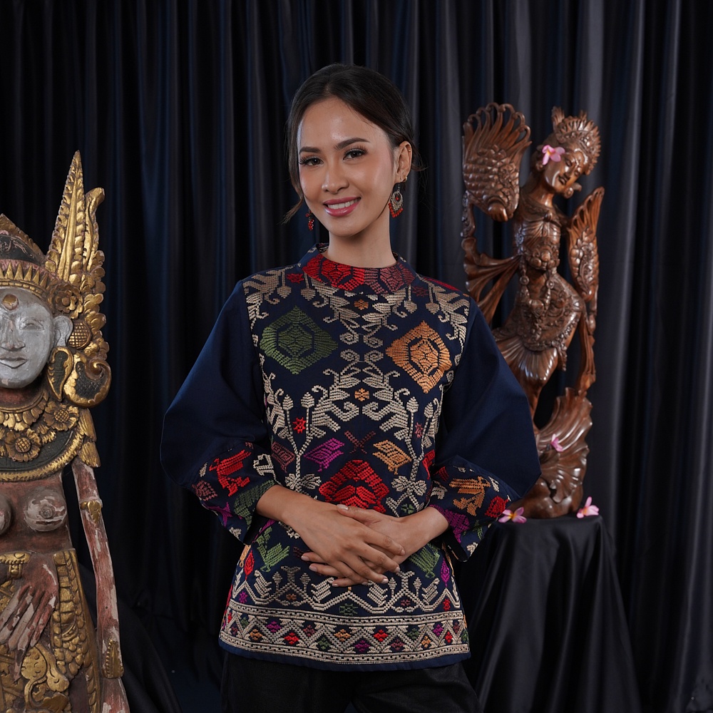 Jual NONA RARA - Lesi Suksma T1748, Baju Batik Kasual Modern | Shopee ...