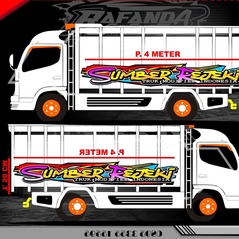 Jual sticker stiker bak truk canter hino giga | Shopee Indonesia