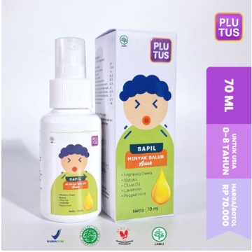 Jual Plutus Bapil ( Batuk Pilek ) Pepermint 70ml Minyak Balur Anak ...