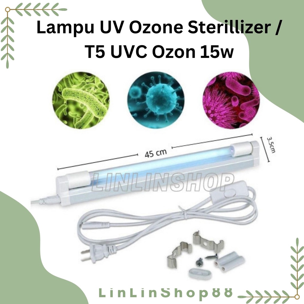 Jual Lampu UV Sterilizer T5 15 Watt Germicidal Lampu UV PEMBUNUH KUMAN | Shopee Indonesia