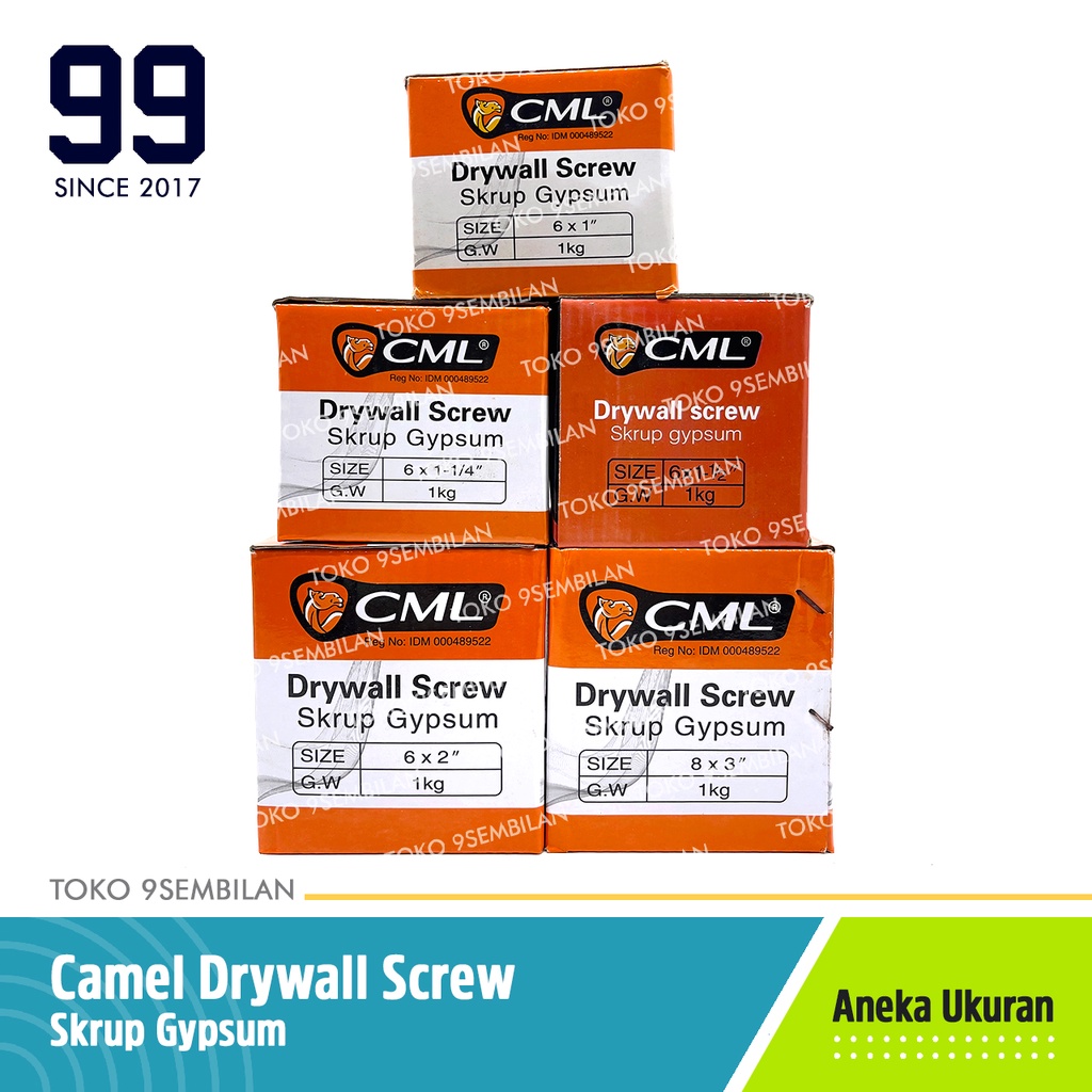 Jual Camel Skrup Gypsum 6 x 1 1/4 1/2 3 Inch Pasti 1Kg/Dus Sekrup Gipsum Drywall Screw | Shopee ...