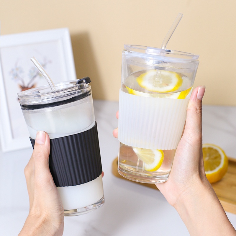 Jual Tumbler Aesthetic Acrylic 450ml & 350ml Gelas Minum Kopi Anti Panas Dengan Sedotan Silikon ...