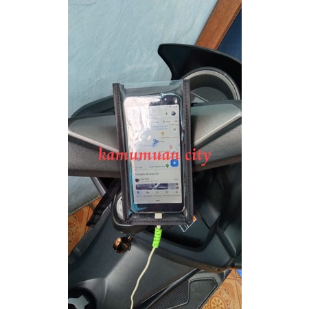 Jual Holder hp motor/tas hp motor/tempat hp Gojek, Grab waterproof ...