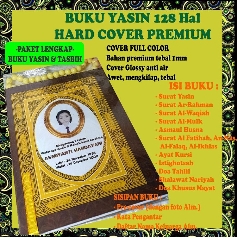 Jual buku Yasin 128 hal terjemahan hard cover premium full color dan ...