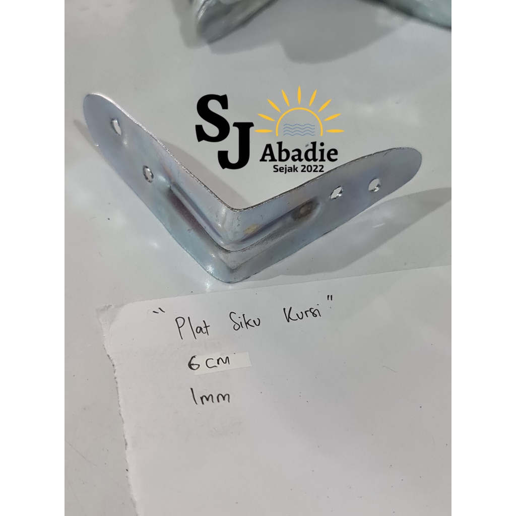 Jual (25 PCS) Plat Siku Kursi L Besi Tipis Tipis 1mm 6x6 cm / Tebal 1 ...