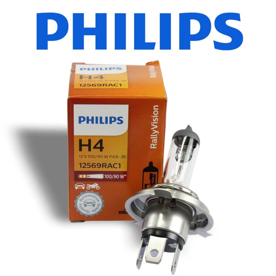 Jual Bohlam Lampu Mobil Philips H4 12V 100W / 90W Halogen Philips ...