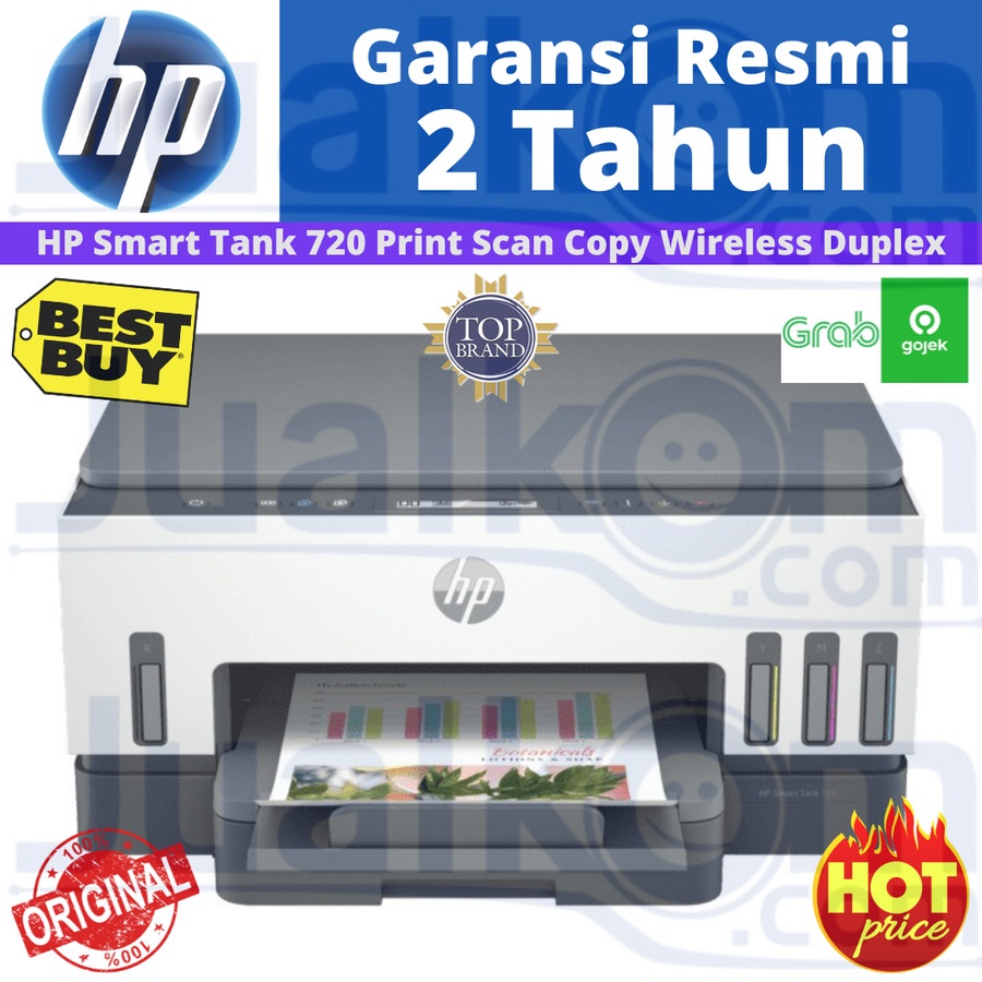 Jual HP Smart Tank 720 Print Scan Copy Wireless Duplex | Shopee Indonesia