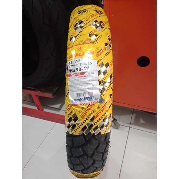 Jual Ban Motor Merk Swallow Tubeless Tipe SB-117 Street Enduro Ukuran 90/90 Ring 17 Ban Motor ...