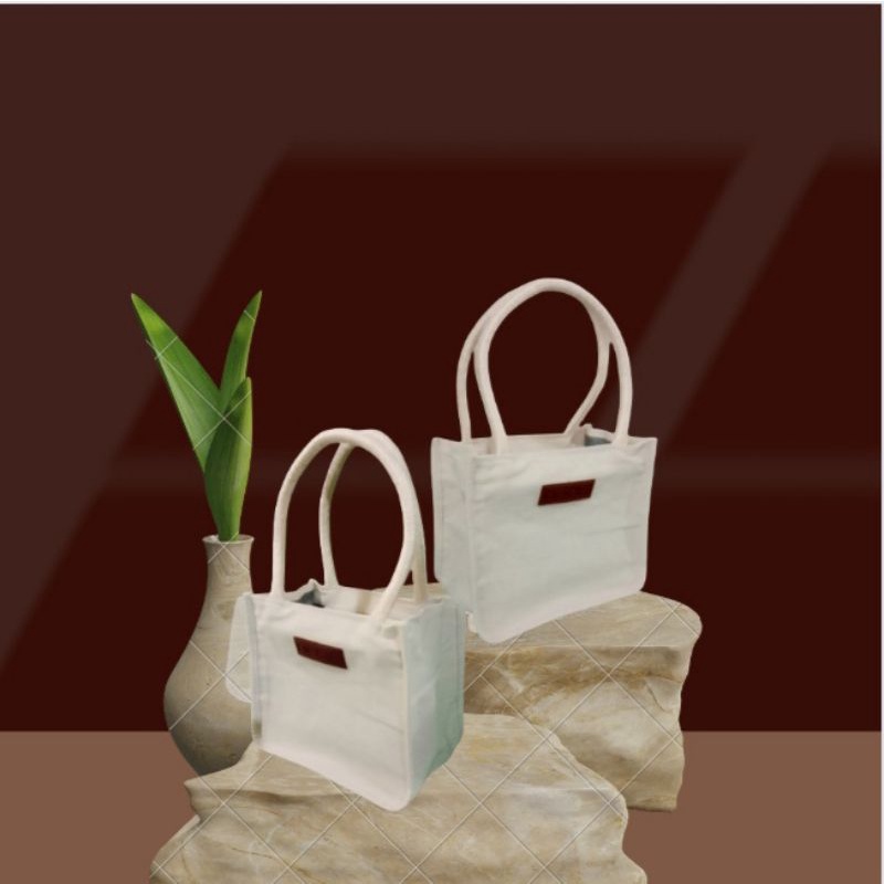 Jual NECIS - mini totebag kanvas premium tebal korean style / totebag ...