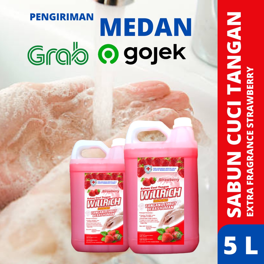 Jual SABUN CUCI TANGAN BERKUALITAS STRAWBERRY 5 LITER PENGIRIMAN ...