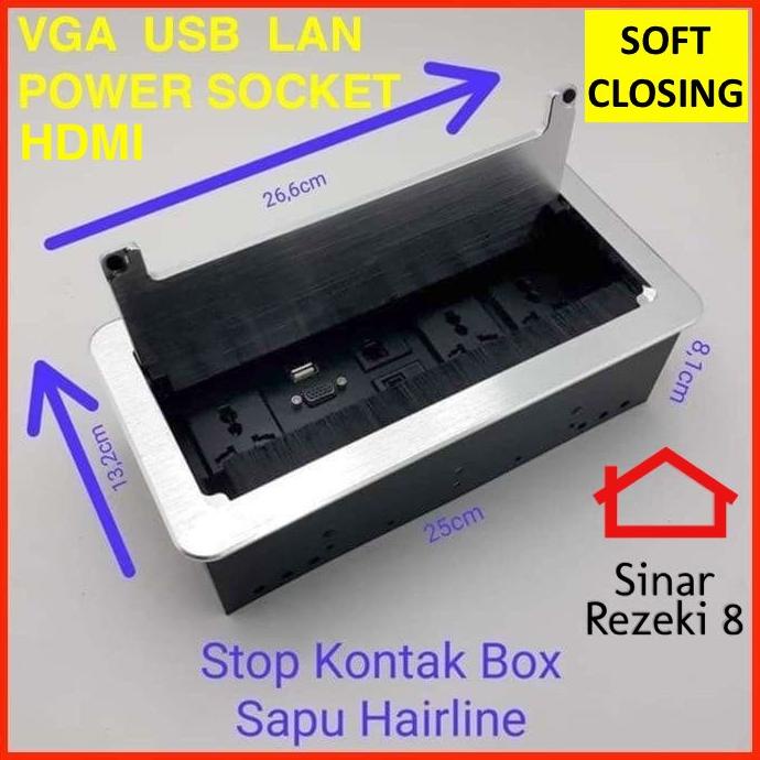 Jual Colokan Listrik Stop Kontak Socket Kabel Meja Meeting Kantor USB ...