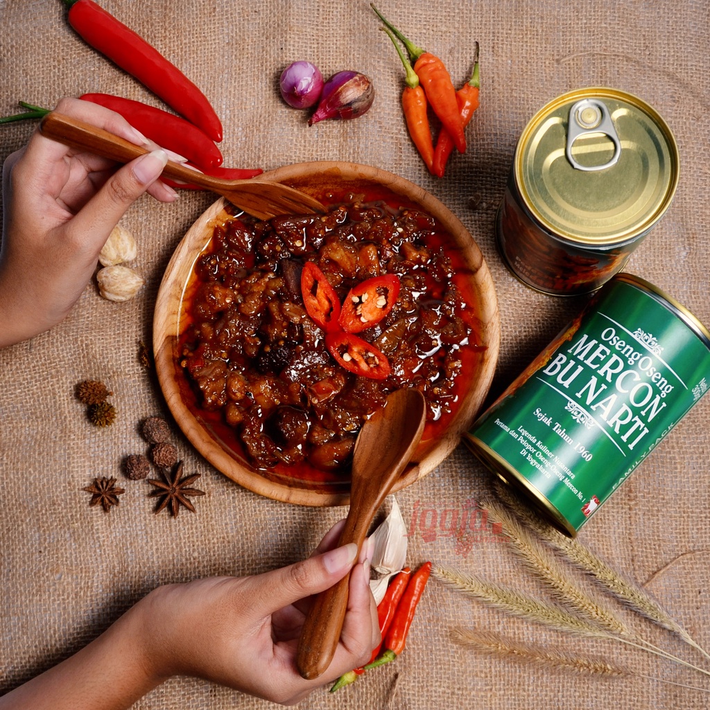 Jual Oseng-Oseng Mercon Bu Narti Makanan Khas Jogja Kemasan Kaleng ...
