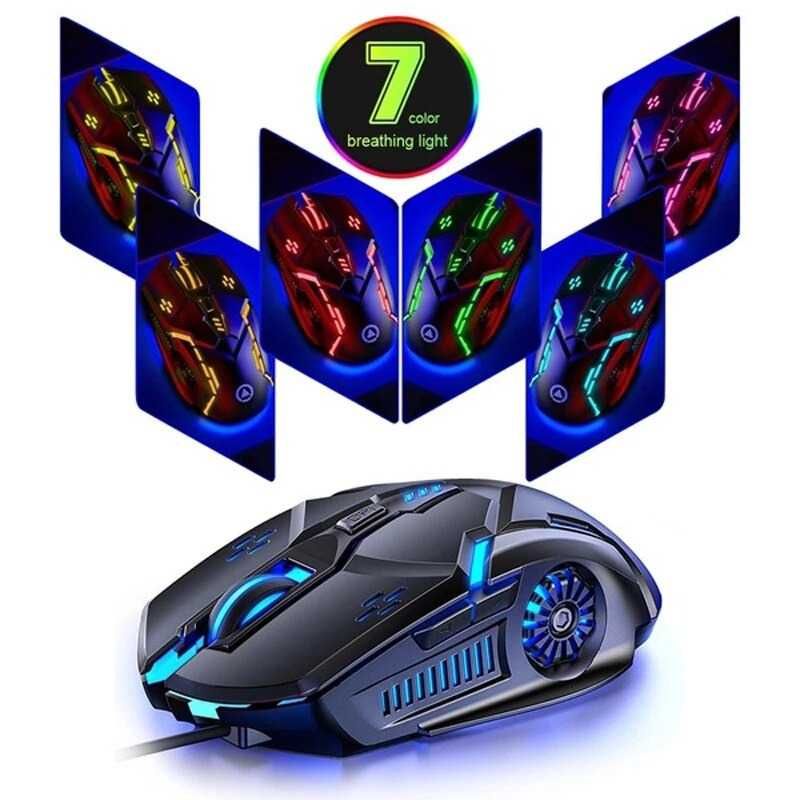 Jual Mouse Gaming LED Lamp RGB Mechanical 3200 DPI Silent Version 5V ...