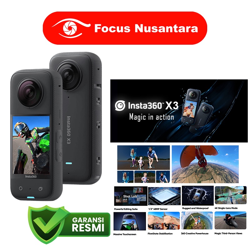 Jual Insta360 X3 360° Action Camera Insta 360 ONE X3 GARANSI RESMI | Shopee Indonesia