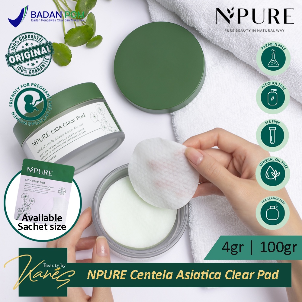 Jual NPURE Cica Clear Pad Eksfoliasi Exfoliating Toner Pad Peeling Pad ...