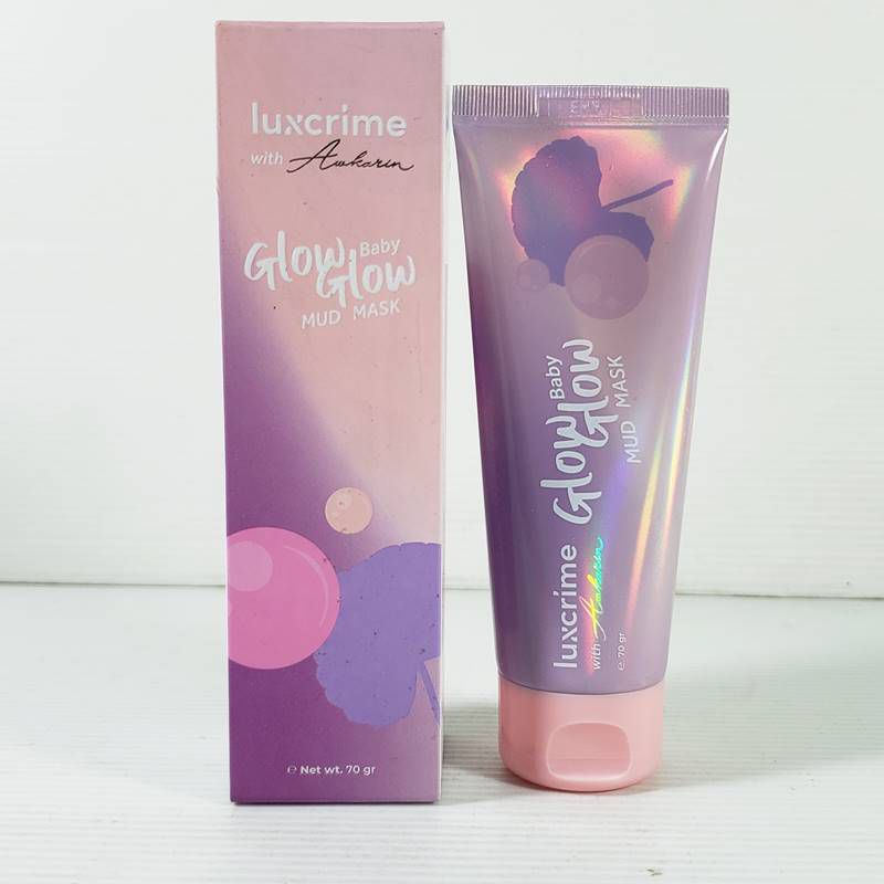 Jual Masker Lumpur Luxcrime with Awkarin Glow Baby Glow Mud Mask 70gr ...