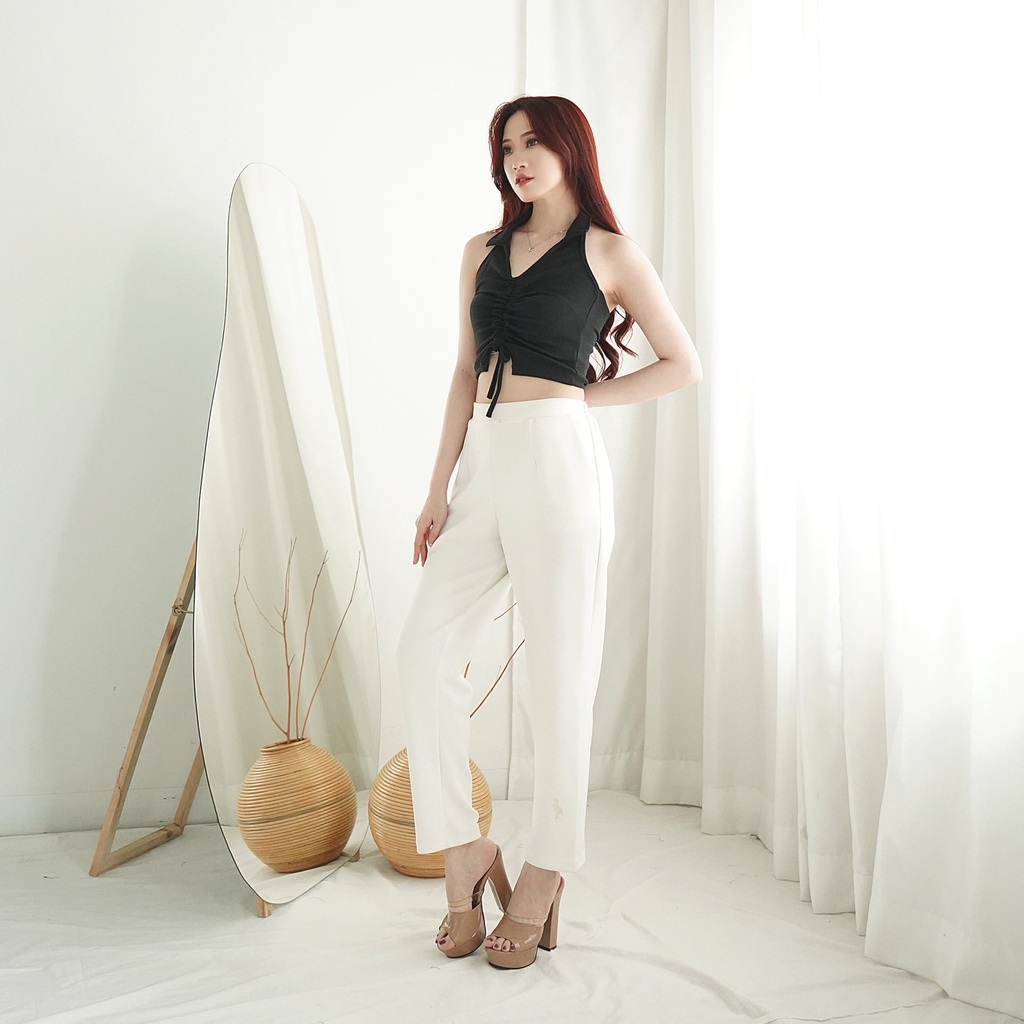 Jual Tank Top Wanita Crop Tee Tanktop Knit Cewek 119 | Shopee Indonesia
