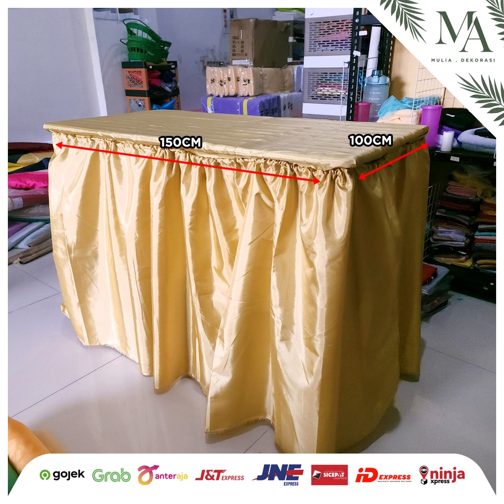 Jual Kain Set Hordeng Skirting Abutai Taplak Meja Dekorasi Pesta Kolong ...
