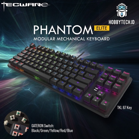 Jual Tecware Phantom Elite 87 Gateron Mechanical Gaming Keyboard ...
