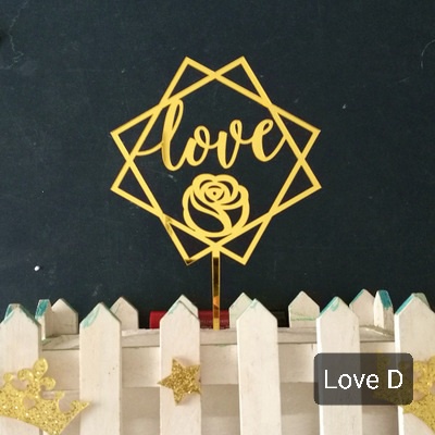 Jual Cake Topper Acrylic Love / Topper Cake Akrilik Valentine / Hiasan ...
