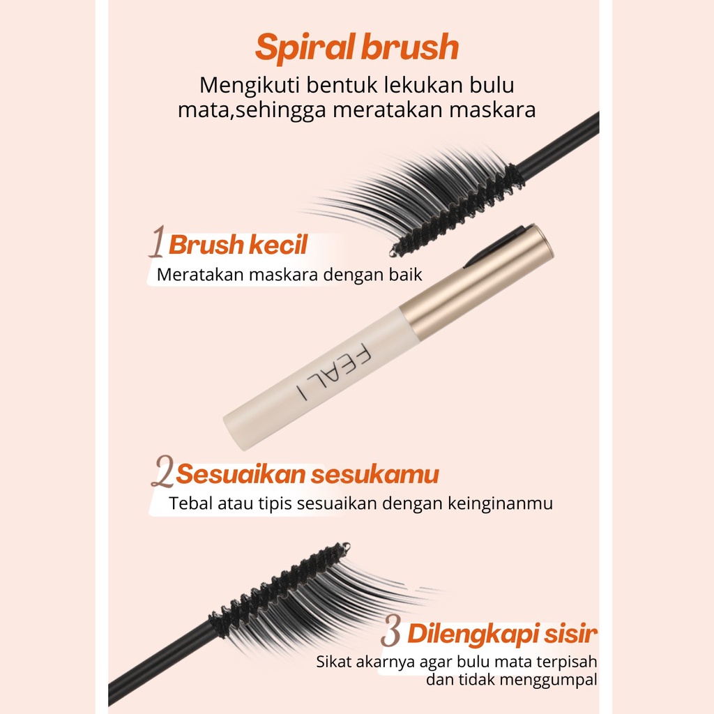 Jual [BPOM] Feali Mascara Waterproof Long Lasting Volumizing Lengthen ...
