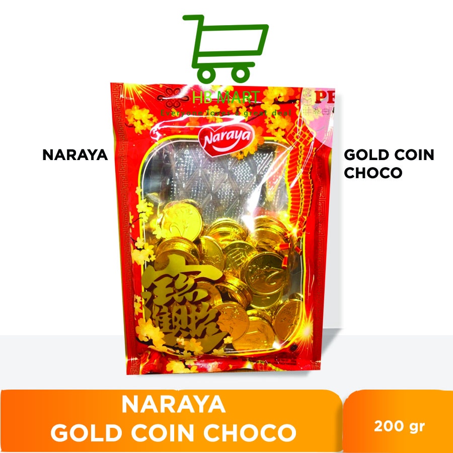 Jual Coklat susu bentuk koin emas Naraya Choco Gold Coin 200g | Shopee ...
