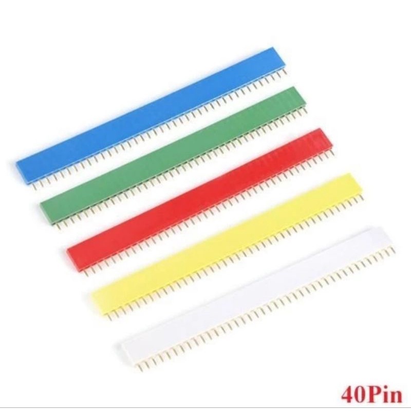 Jual Pin Header female 1x40 Gold 40p 40 Pin Single Row 0.1" 2.54mm duri ...