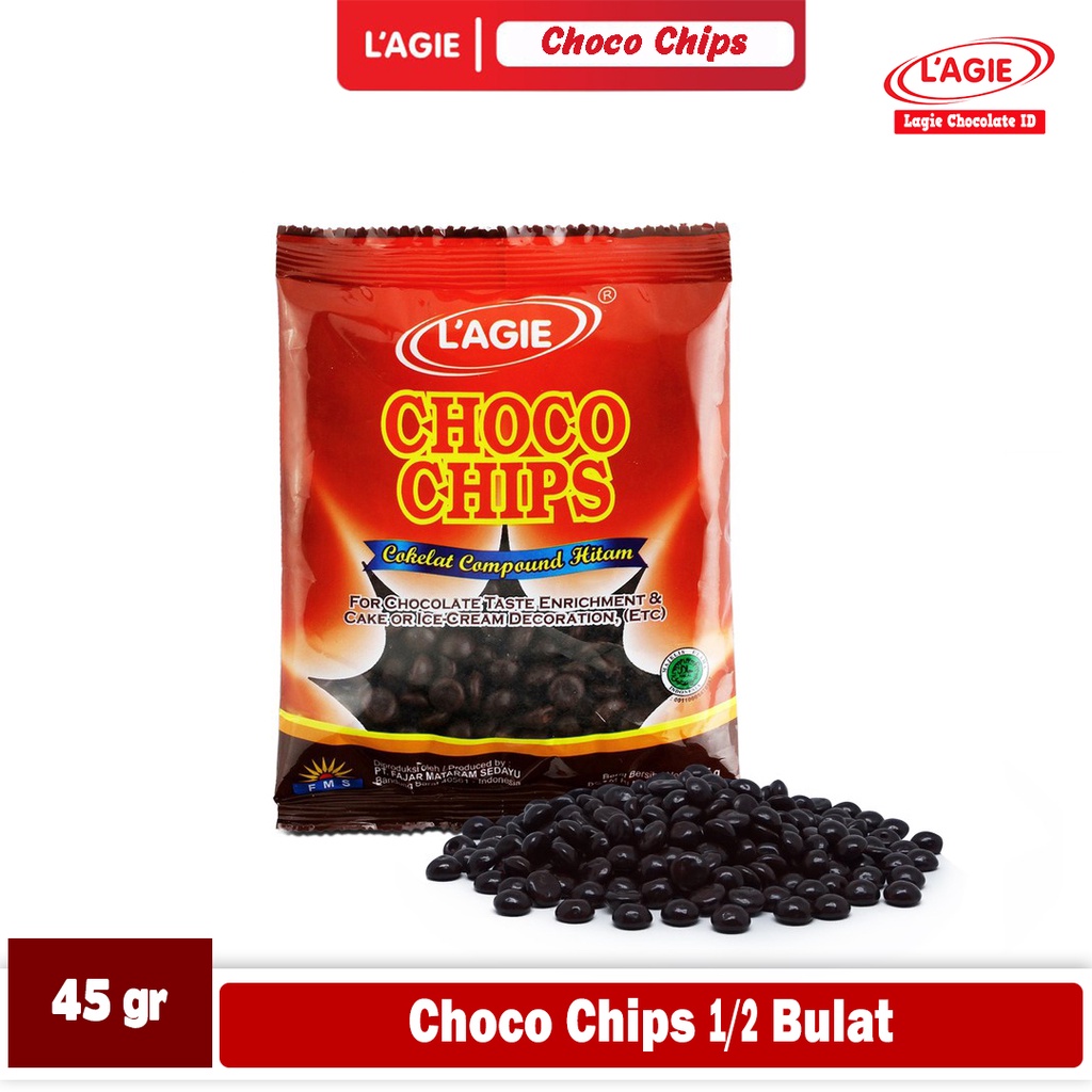Jual LAGIE CHOCO CHIPS 1/2 BULAT 45GRAM | Shopee Indonesia