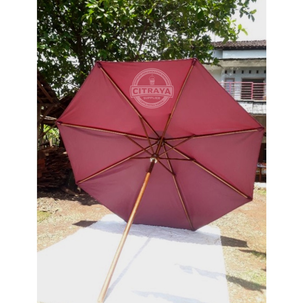 Jual PAYUNG KAYU JATI MEJA CAFE / PAYUNG OUTDOOR KAYU JATI / PAYUNG ...