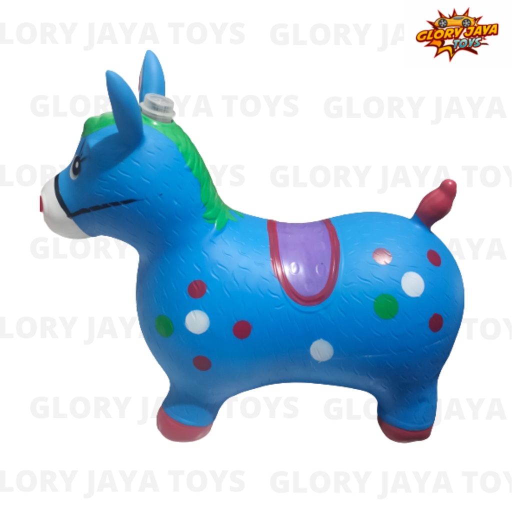 Jual mainan anak kuda karet/animal jumping bahan tebal | Shopee Indonesia