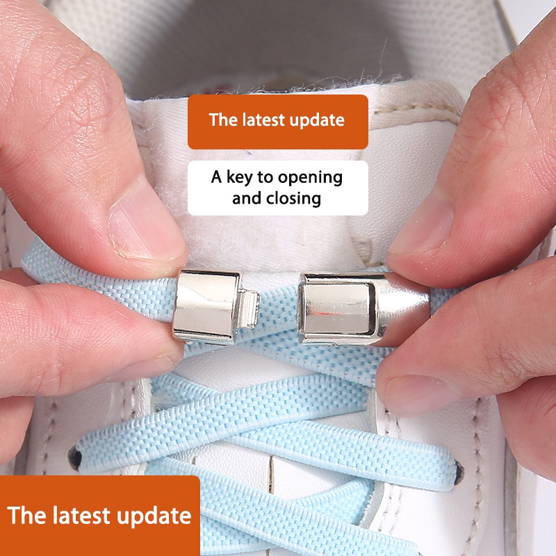 Jual 1 Set Tali Sepatu Magnet Simple Shoelace Magnetic Simple Lazy Tali ...