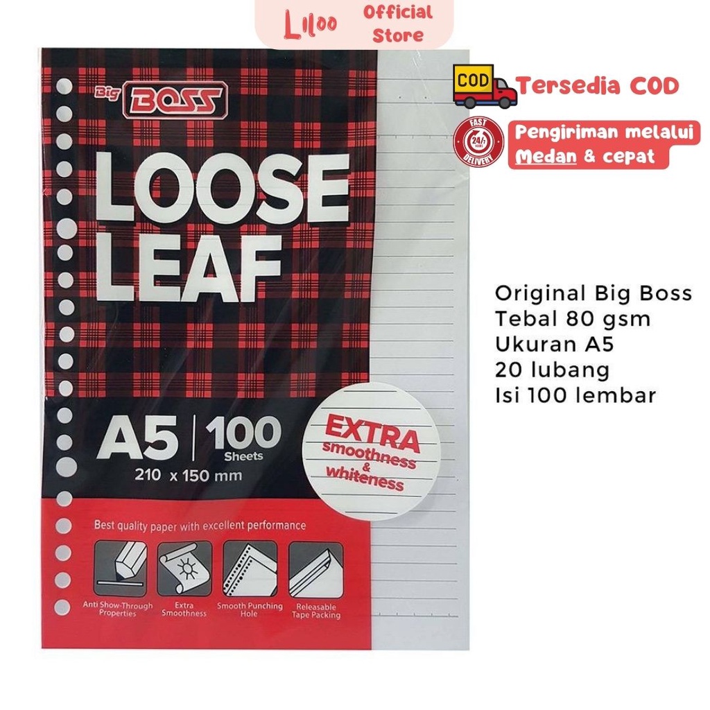 Jual Loose Leaf Flashee Garis Kertas File Garis Note Isi Binder Garis ...