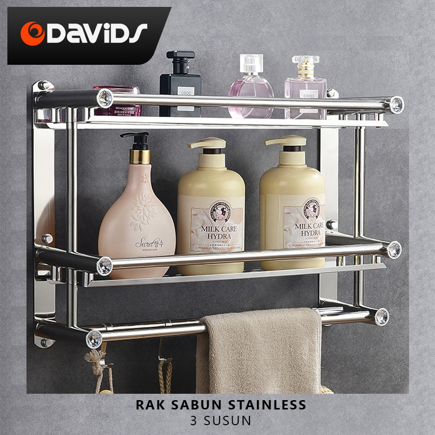 Jual Rak Sabun Kamar Mandi Dinding Tembok Toilet Stainless Susun Dapur ...