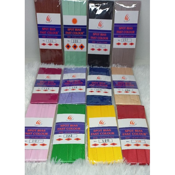 Jual BISBAN SATIN POLOS / SATIN BIAS TAPE ( ISI:3 YARD ) | Shopee Indonesia