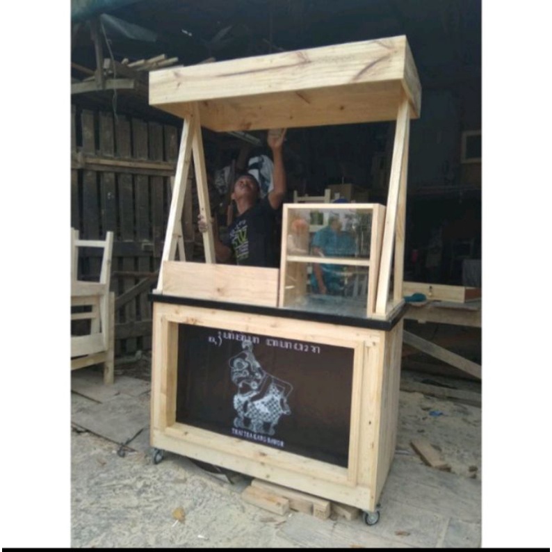 Jual Booth Jualan booth portabel booth kayu jati Belanda murah | Shopee ...