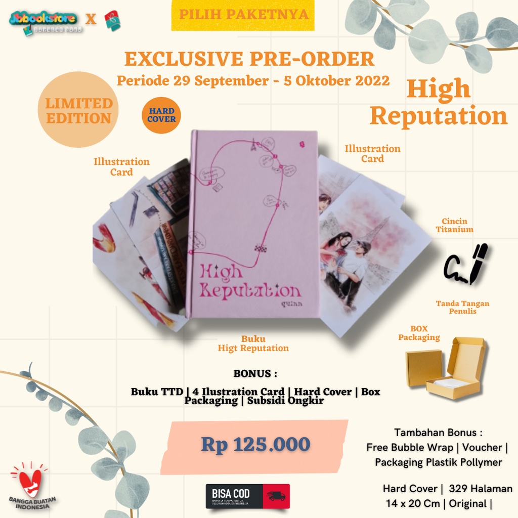 Jual [ READY STOK ] Novel High Reputation HC / With Love, Maikka ...