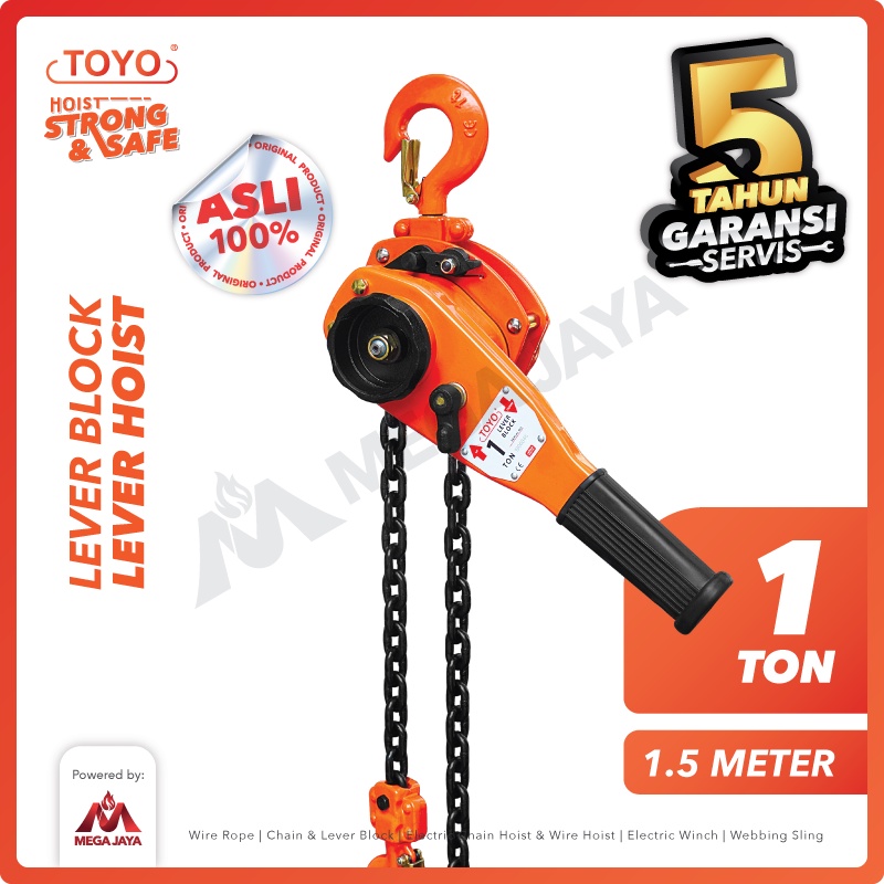 Jual TOYO Lever Block / Lever Hoist 1 Ton x 1.5 Meter | Shopee Indonesia