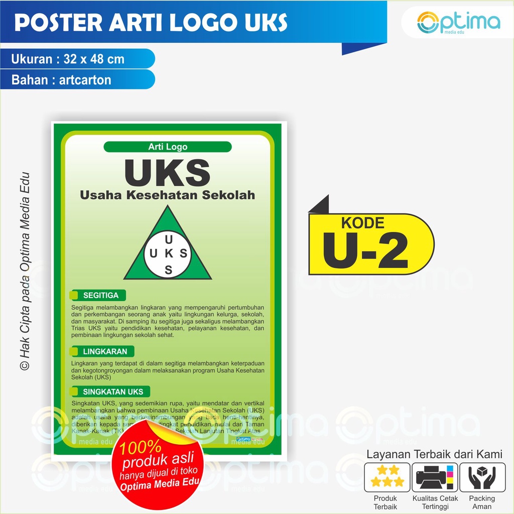 Jual POSTER UKS - TRIAS UKS - ARTI LOGO UKS - 8 GOLONGAN UKS - STRUKTUR UKS DLL | Shopee Indonesia