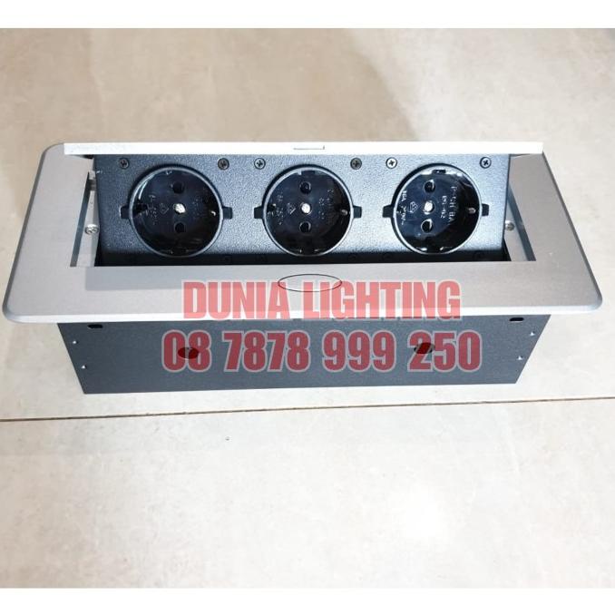 Jual STOP KONTAK MEJA MEETING / STOPKONTAK POP up 3 SOCKET TABLE TOP ...