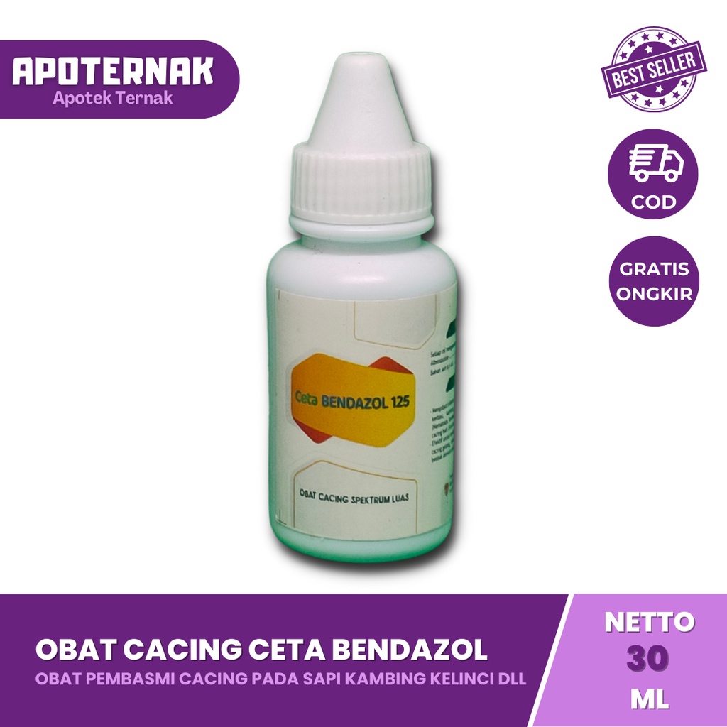 Jual CETA BENDAZOL 125 - Obat Cacing Pada Ternak Sapi Kerbau Kambing ...