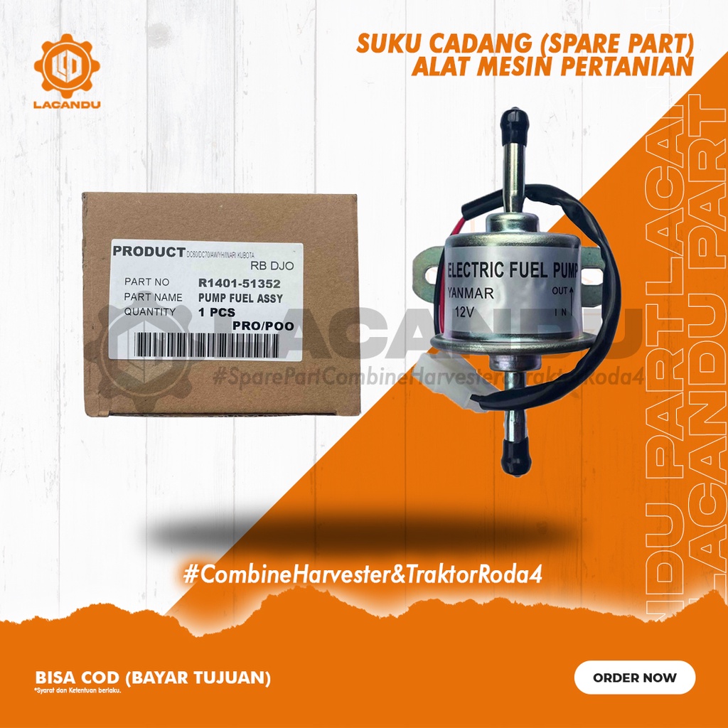 Jual Y PUMP FUEL ASSY - POMPA SOLAR YANMAR AW YH R1401-51352 - COMBINE ...