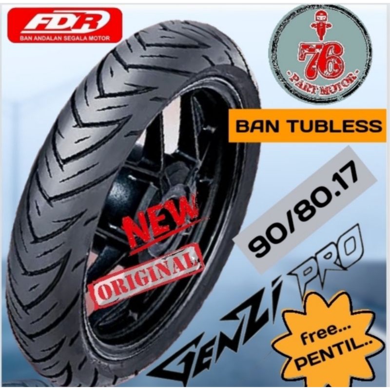Jual BAN TUBELESS FDR GENZI/GENZI PRO (70/80.17 80/80.17 90/80.17 100/ ...
